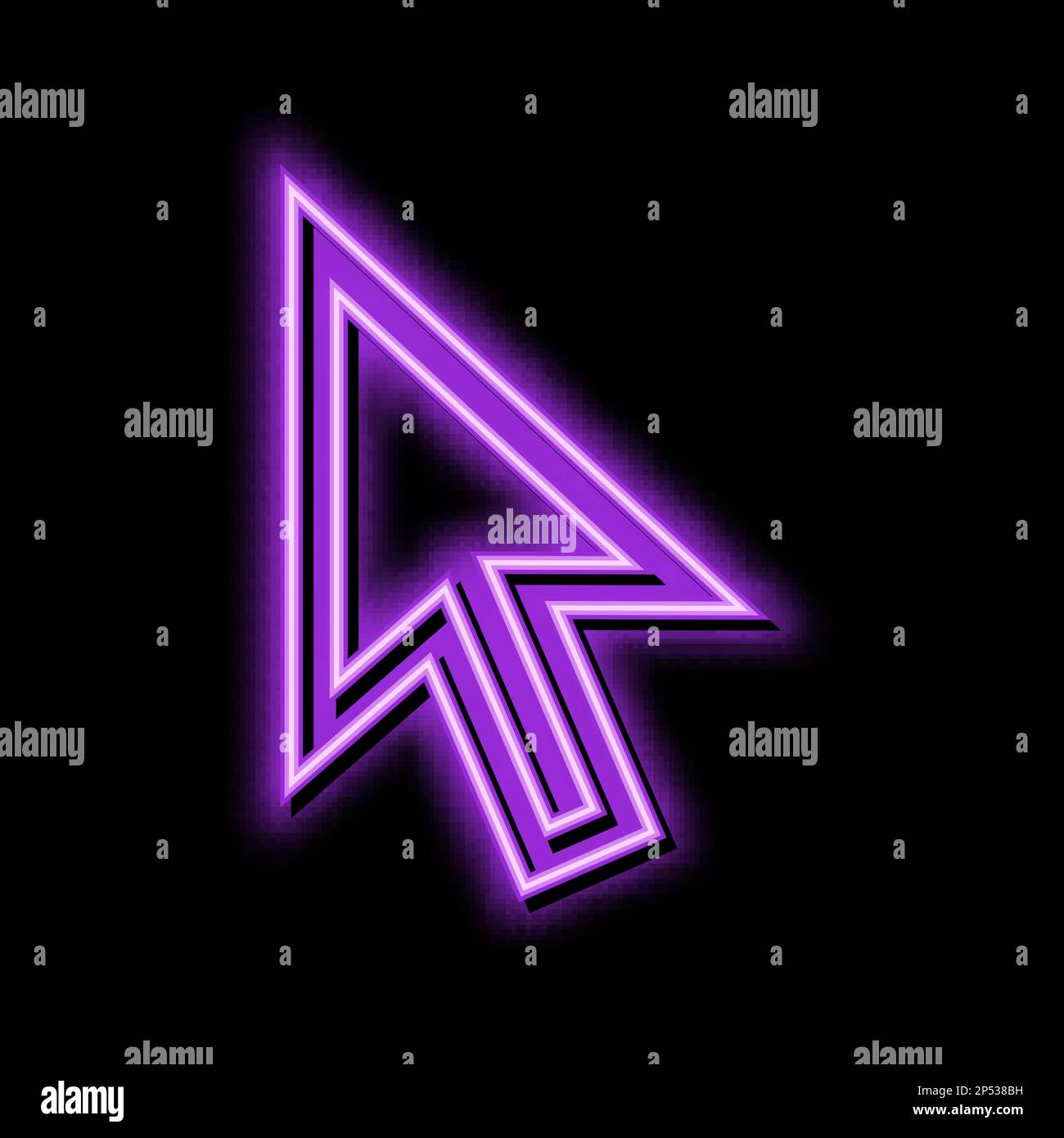 cursor arrow neon glow icon illustration Stock Vector Image & Art - Alamy