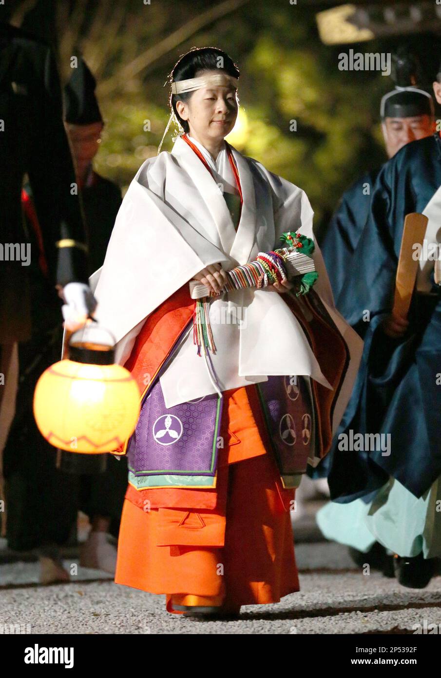 Sayako Kuroda (C) 43, the daughter of Emperor Akihito and Empress Michiko, leaves the Naiku ...