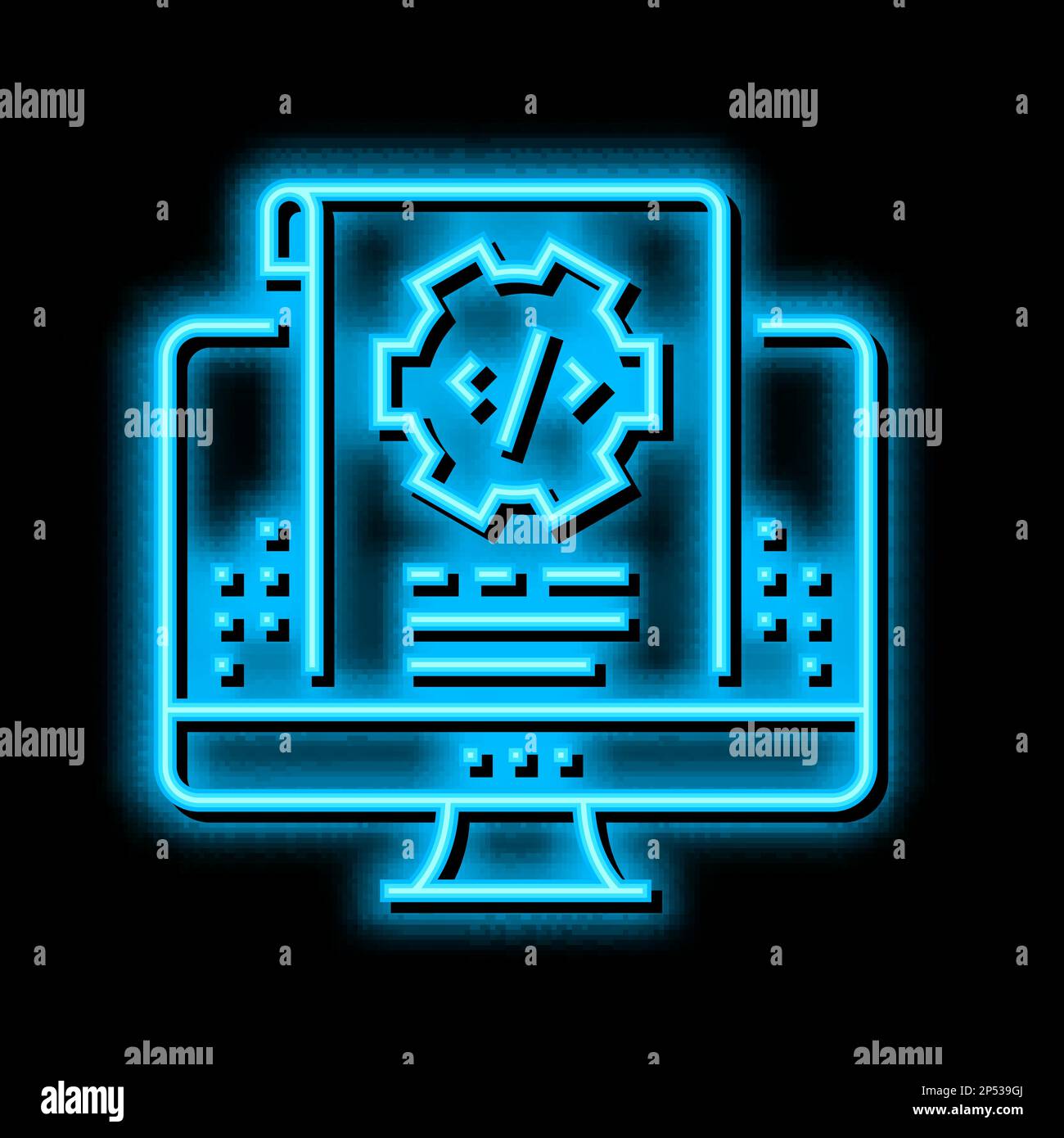script code neon glow icon illustration Stock Vector Image & Art - Alamy