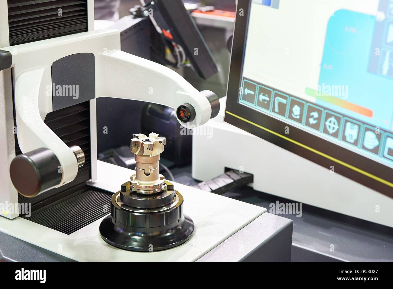 Industrial measuring device with monitor Stock Photo - Alamy