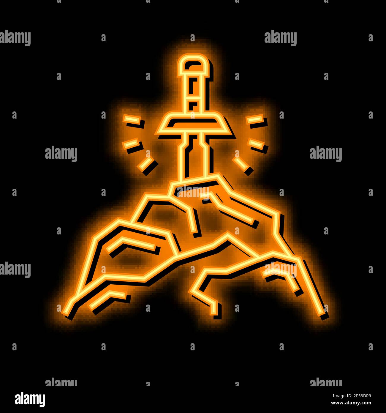 sword fairy tale neon glow icon illustration Stock Vector Image & Art ...