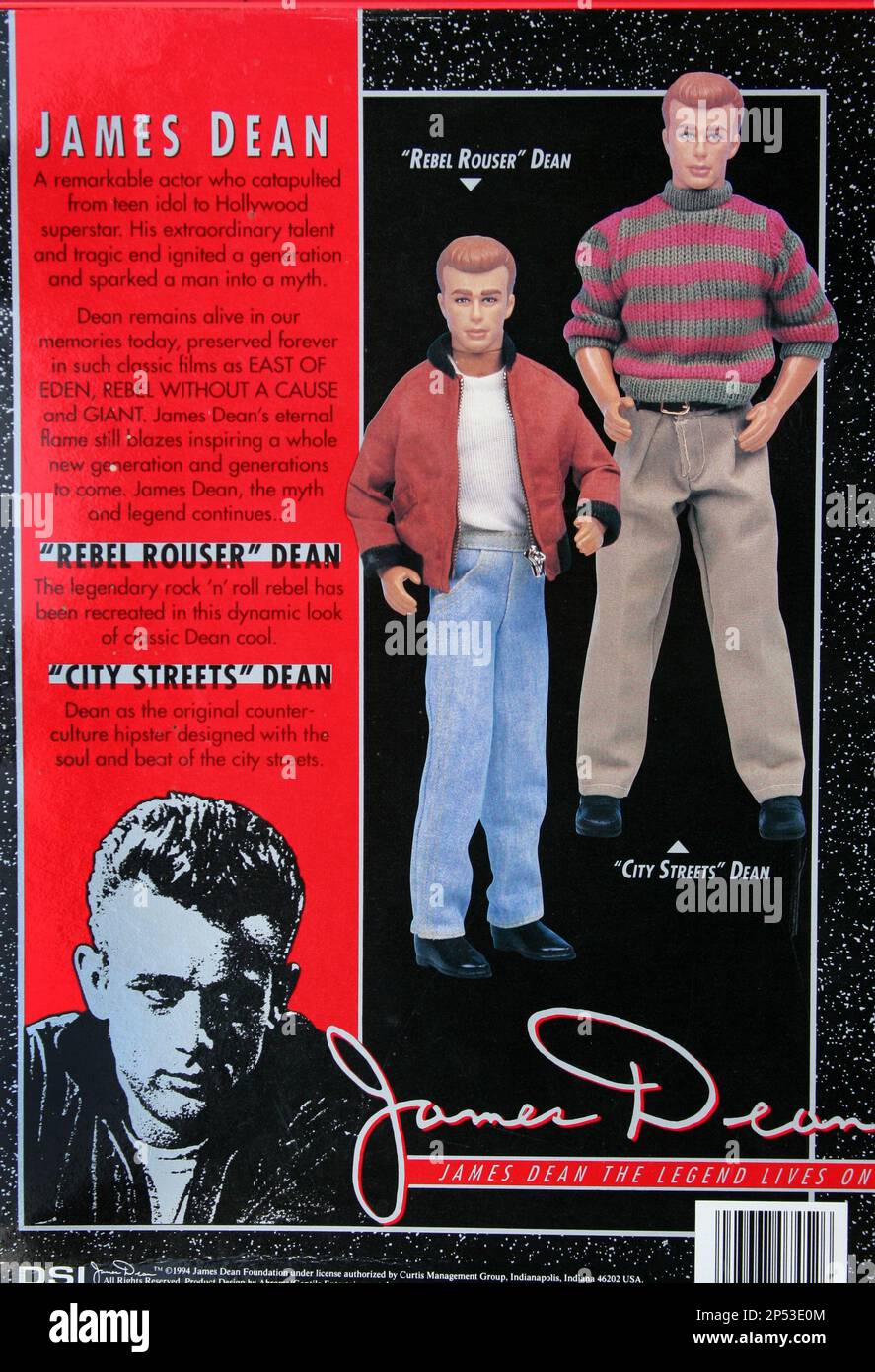 1994 , USA : The legendary movie actor JAMES DEAN official puppet ...