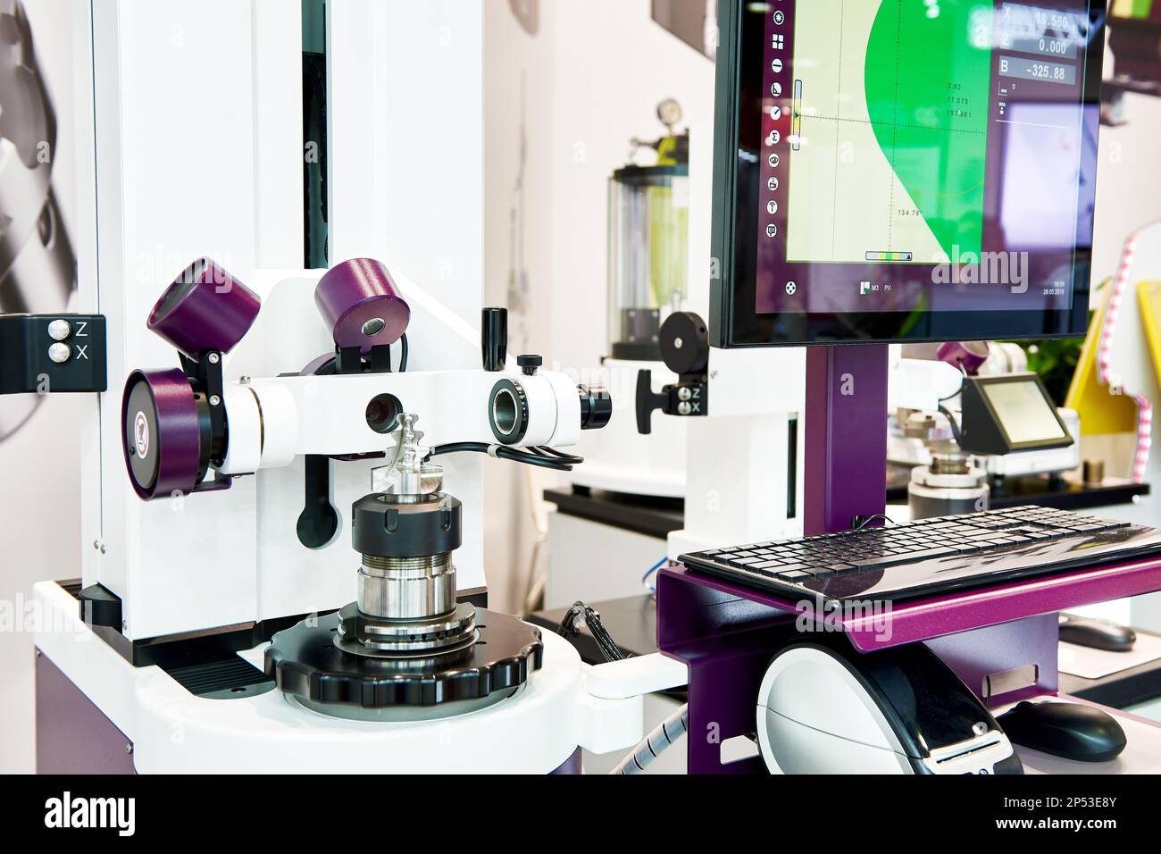 Industrial measuring device with monitor Stock Photo - Alamy