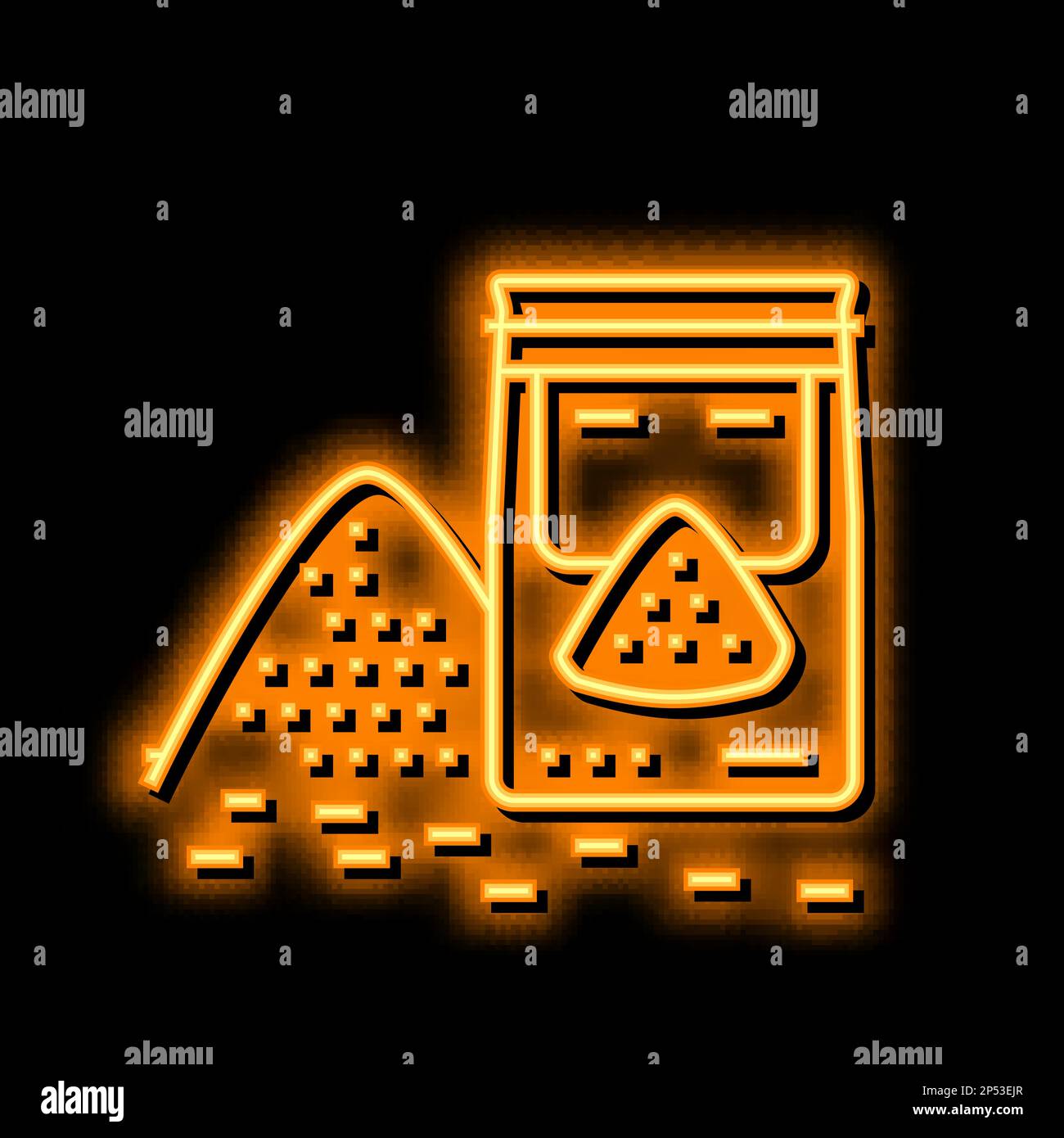 sand package neon glow icon illustration Stock Vector Image & Art - Alamy