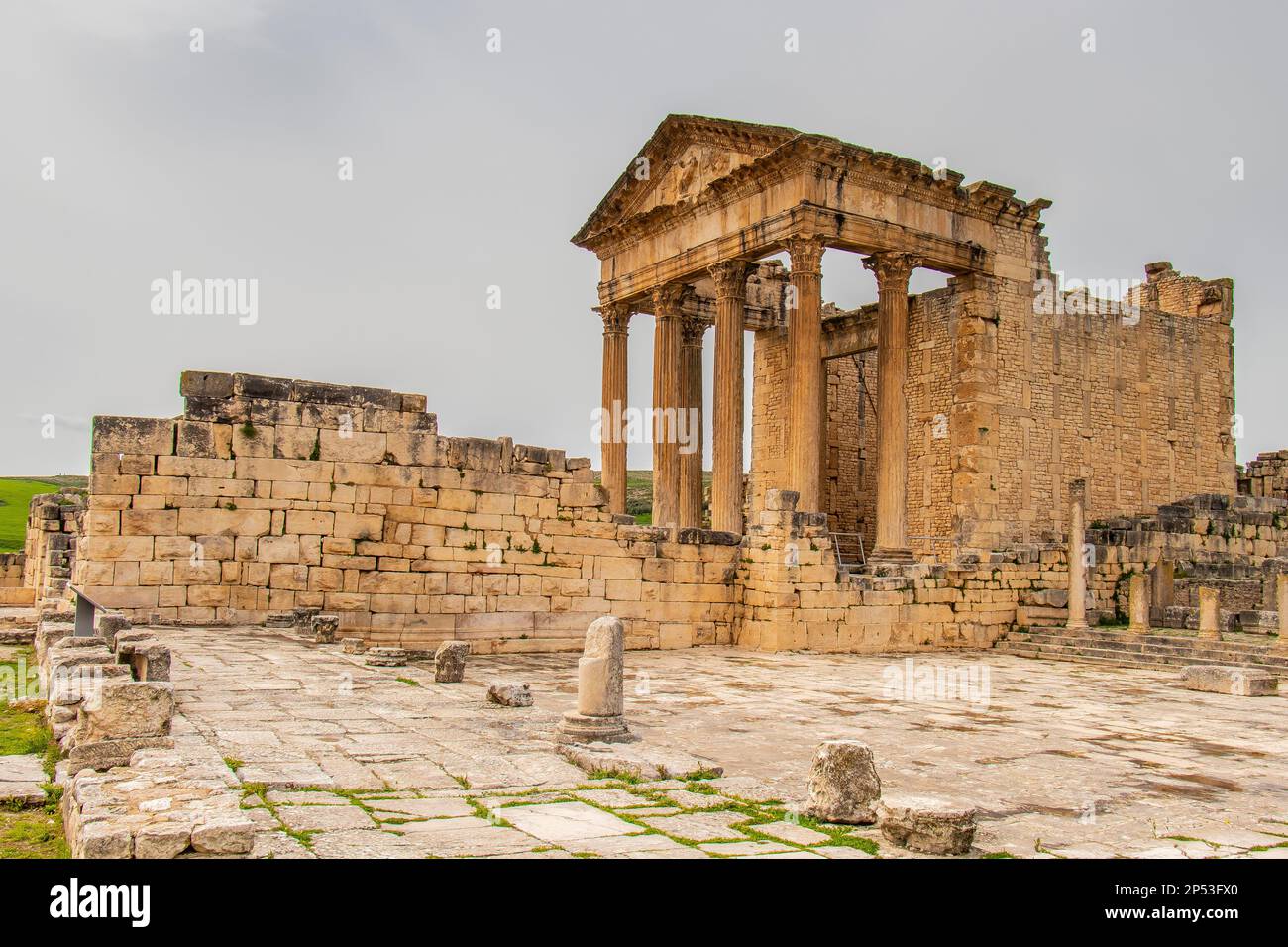 The famous Dougga archaeological site in Tunisia, Africa. World ...