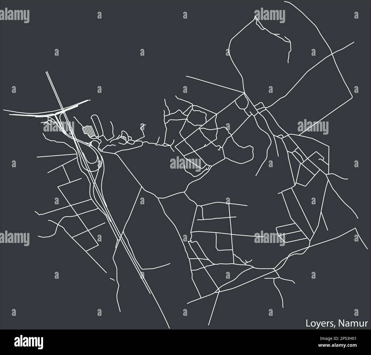 Street roads map of the LOYERS DISTRICT, NAMUR Stock Vector Image & Art ...