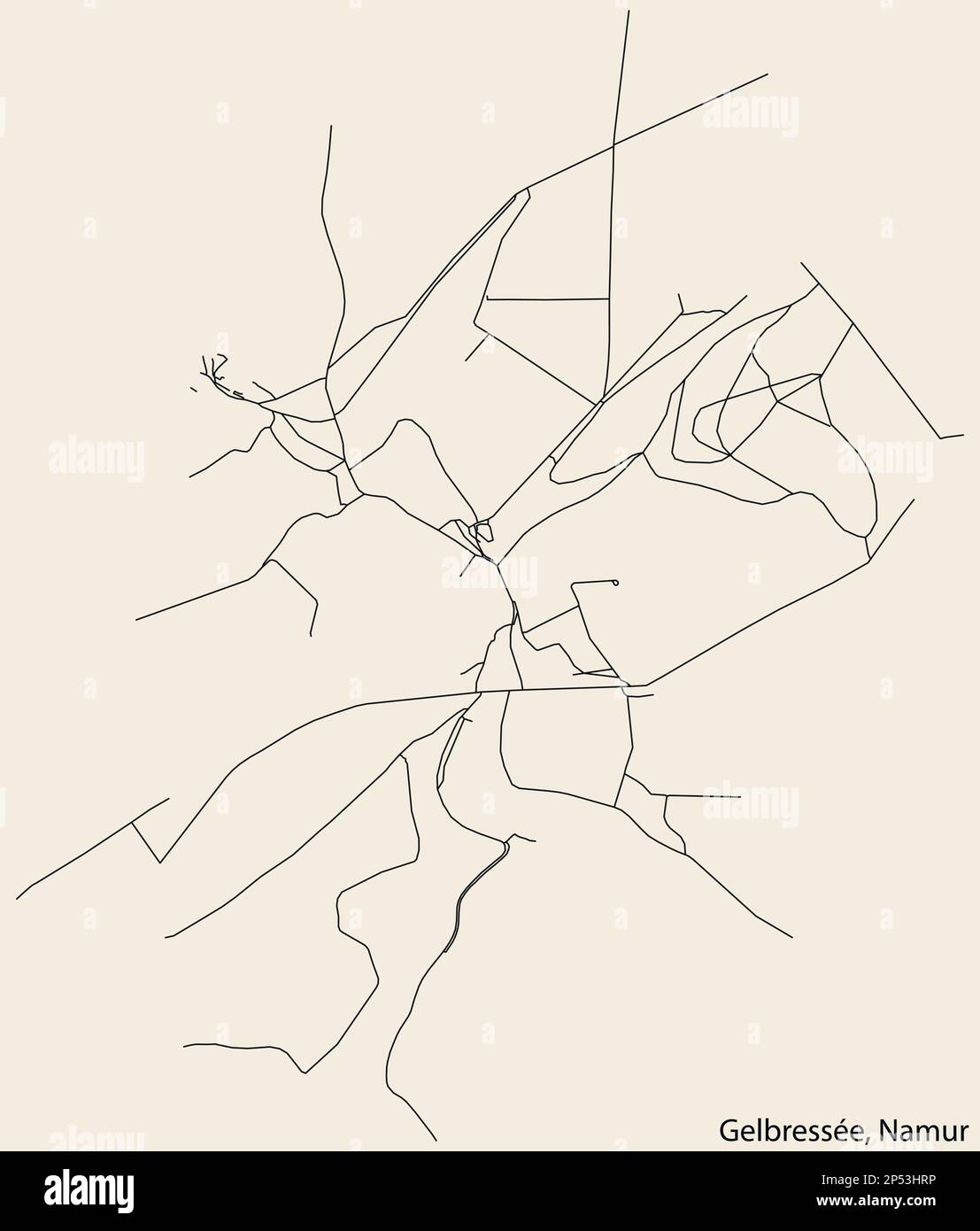 Street roads map of the GELBRESSÉE DISTRICT, NAMUR Stock Vector Image ...
