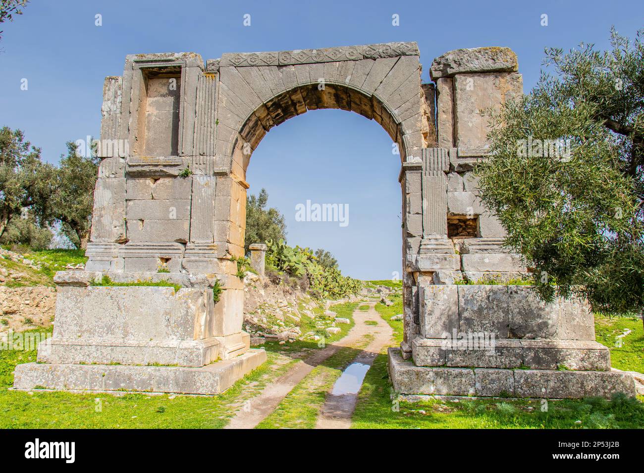 The famous Dougga archaeological site in Tunisia, Africa. World ...