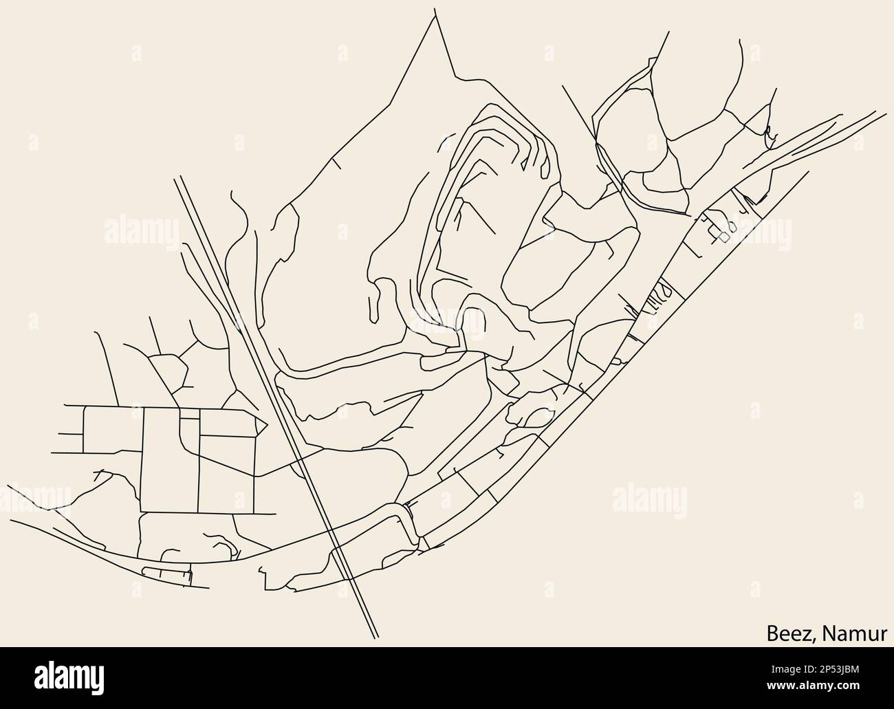 Street roads map of the BEEZ DISTRICT, NAMUR Stock Vector Image & Art ...