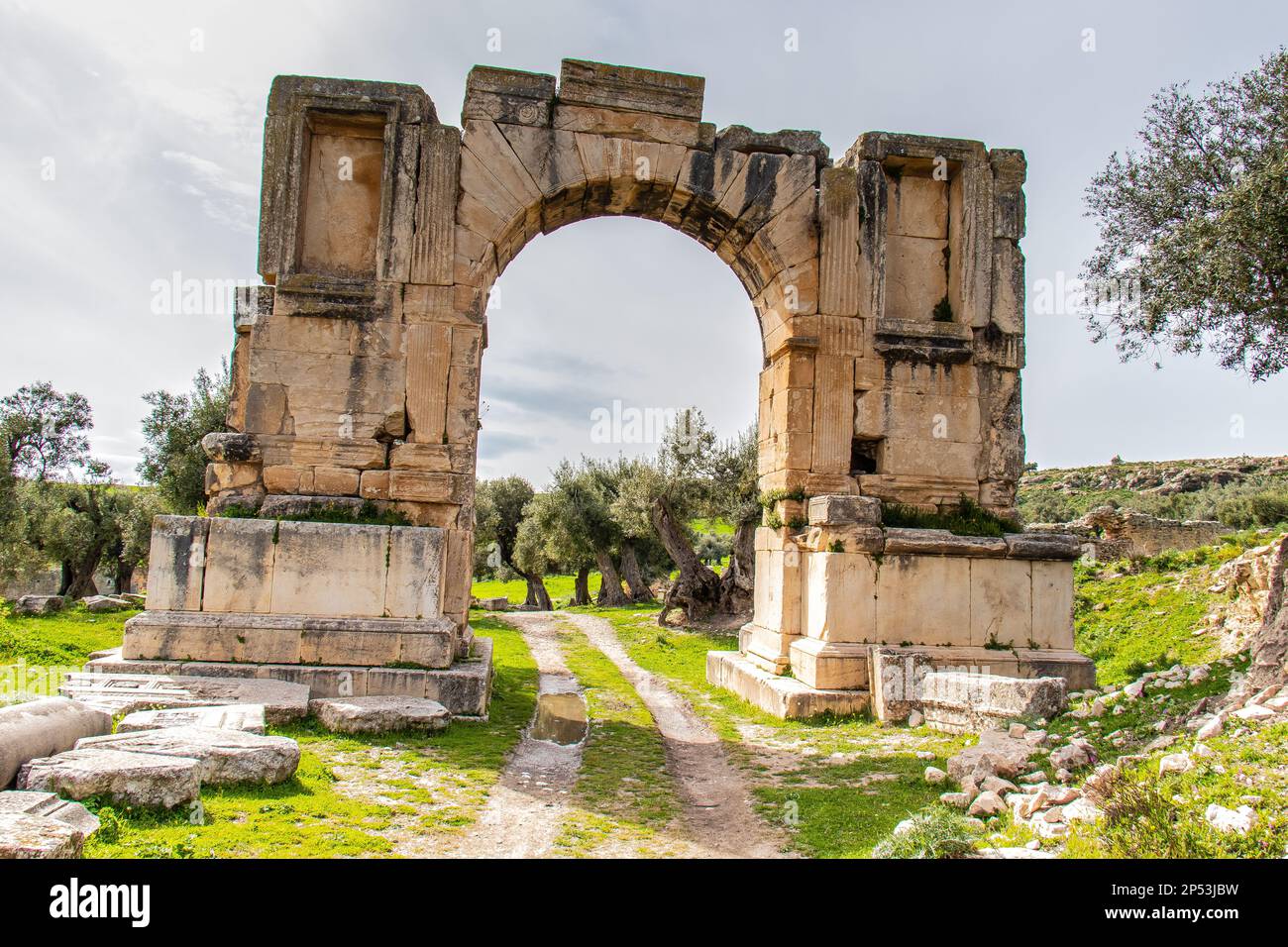 The famous Dougga archaeological site in Tunisia, Africa. World ...
