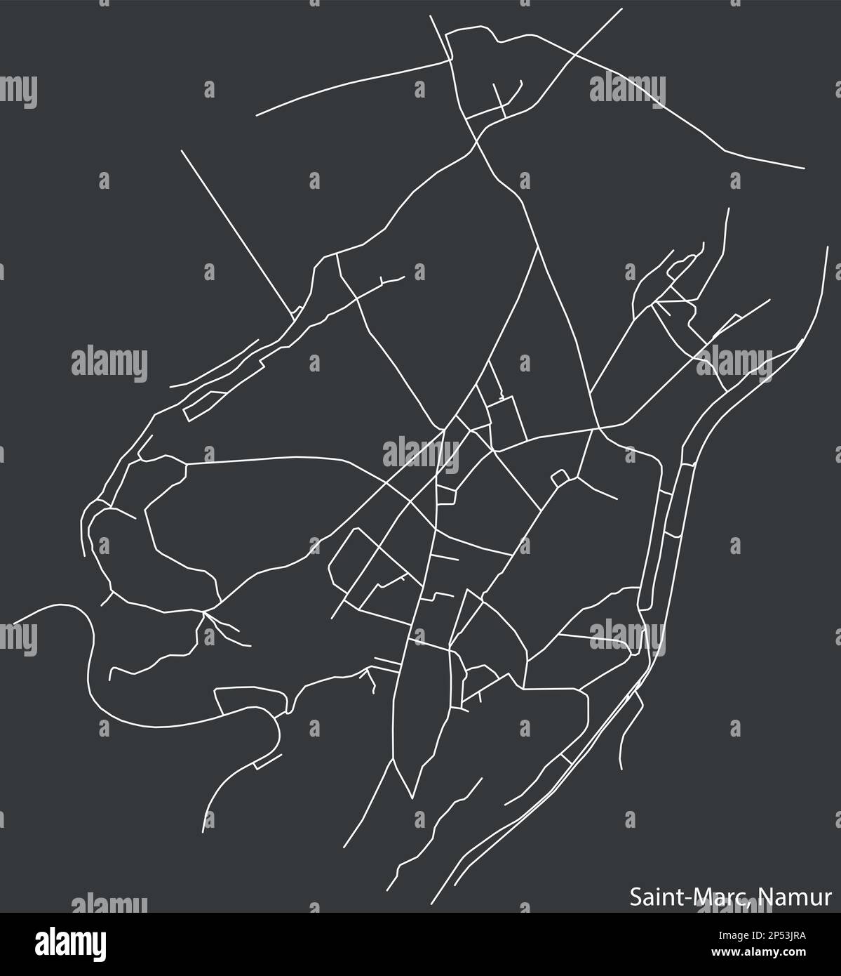 Street roads map of the SAINT-MARC DISTRICT, NAMUR Stock Vector Image ...