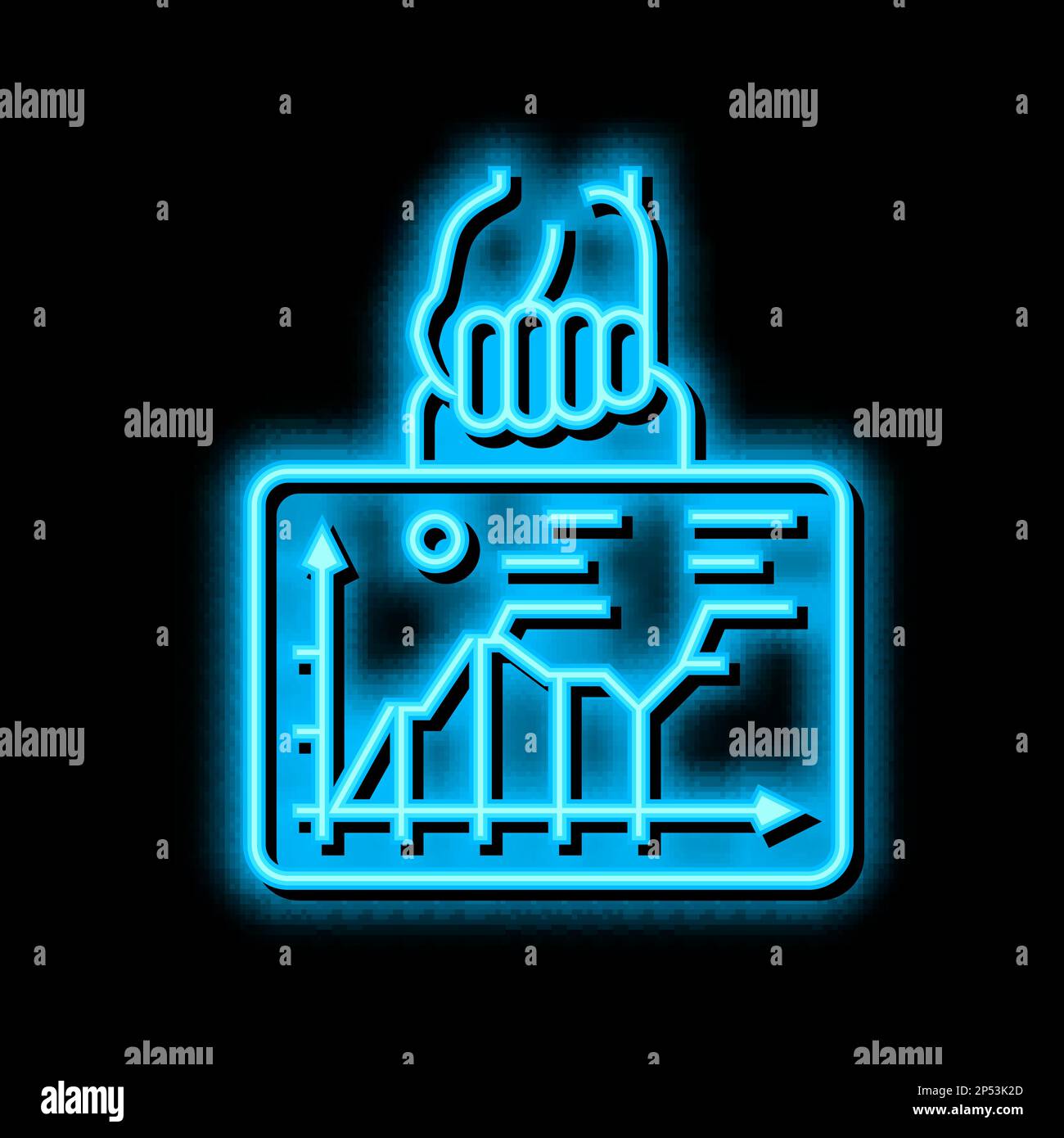 strategy development neon glow icon illustration Stock Vector Image ...