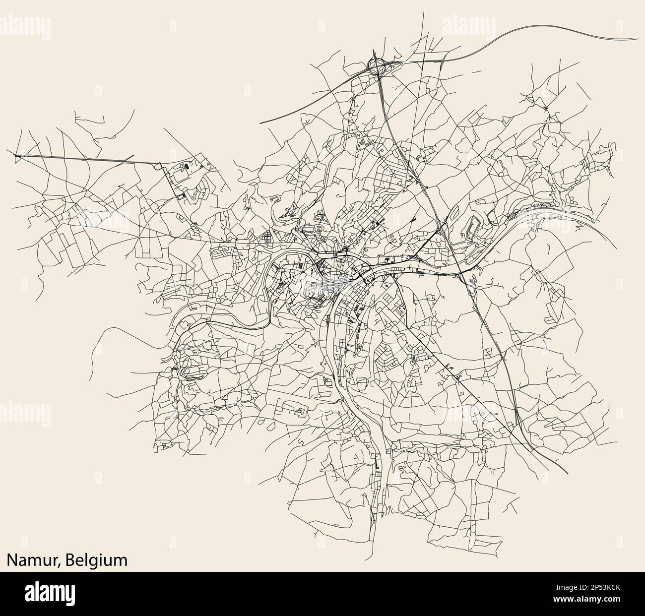 Namur street map hi-res stock photography and images - Alamy
