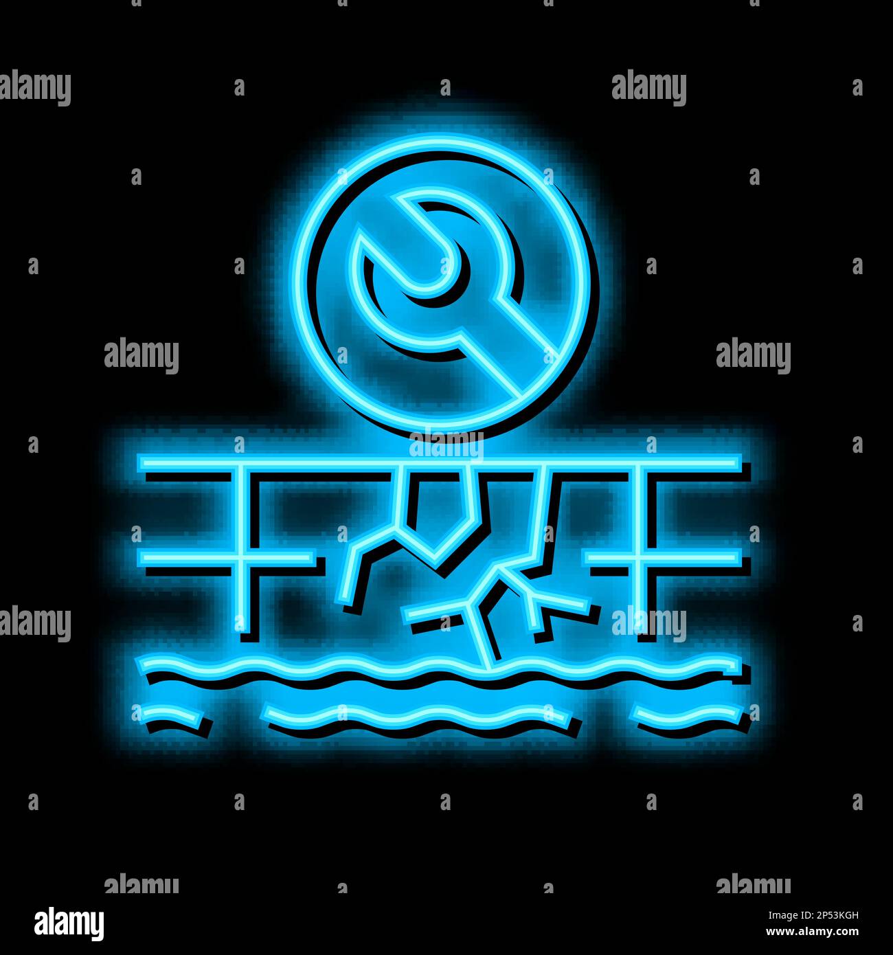 pool repair services neon glow icon illustration Stock Vector Image ...