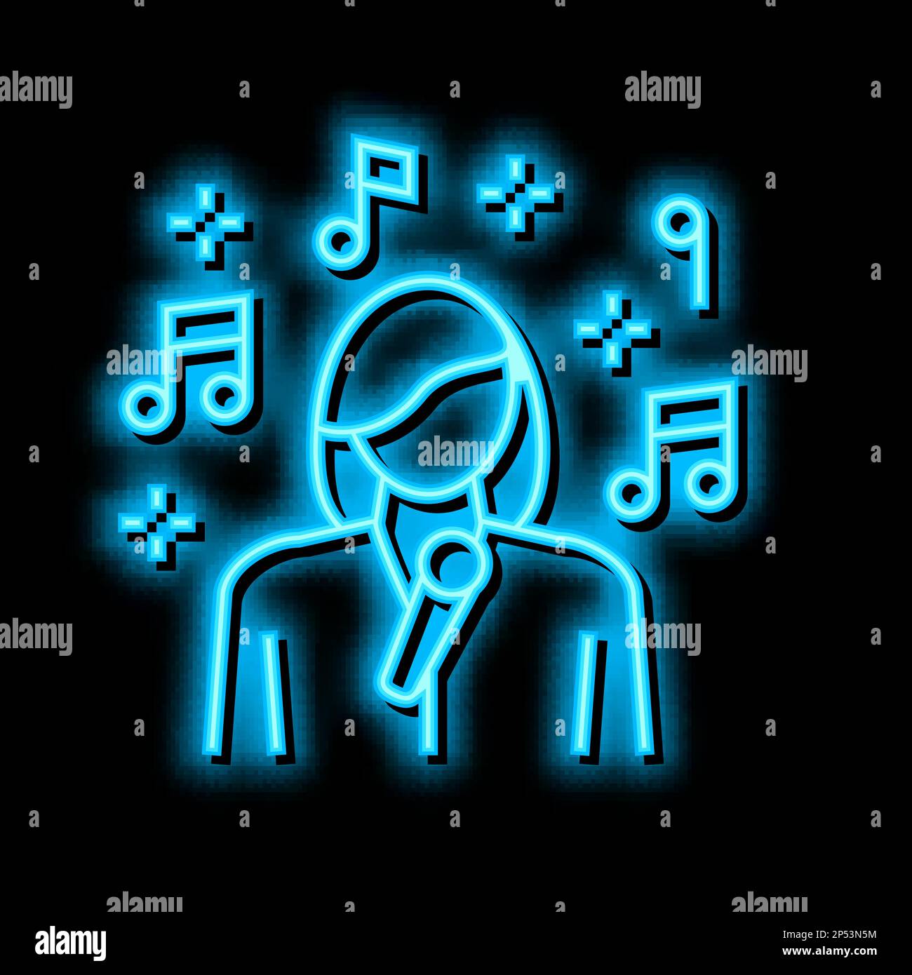 Woman singing vintage Stock Vector Images - Alamy