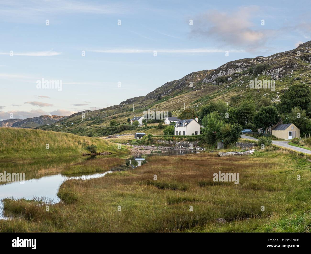 Settlement of Brae near Midtown on the banks of Loch Ewe on the B8057 ...
