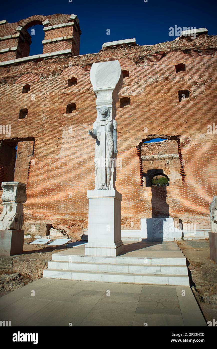 The Red Basilica ruins in Bergama, Turkey. Temple of the Egyptian Gods ...