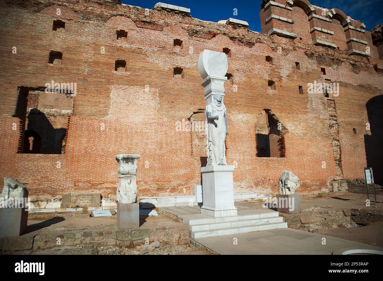 The Red Basilica ruins in Bergama, Turkey. Temple of the Egyptian Gods ...