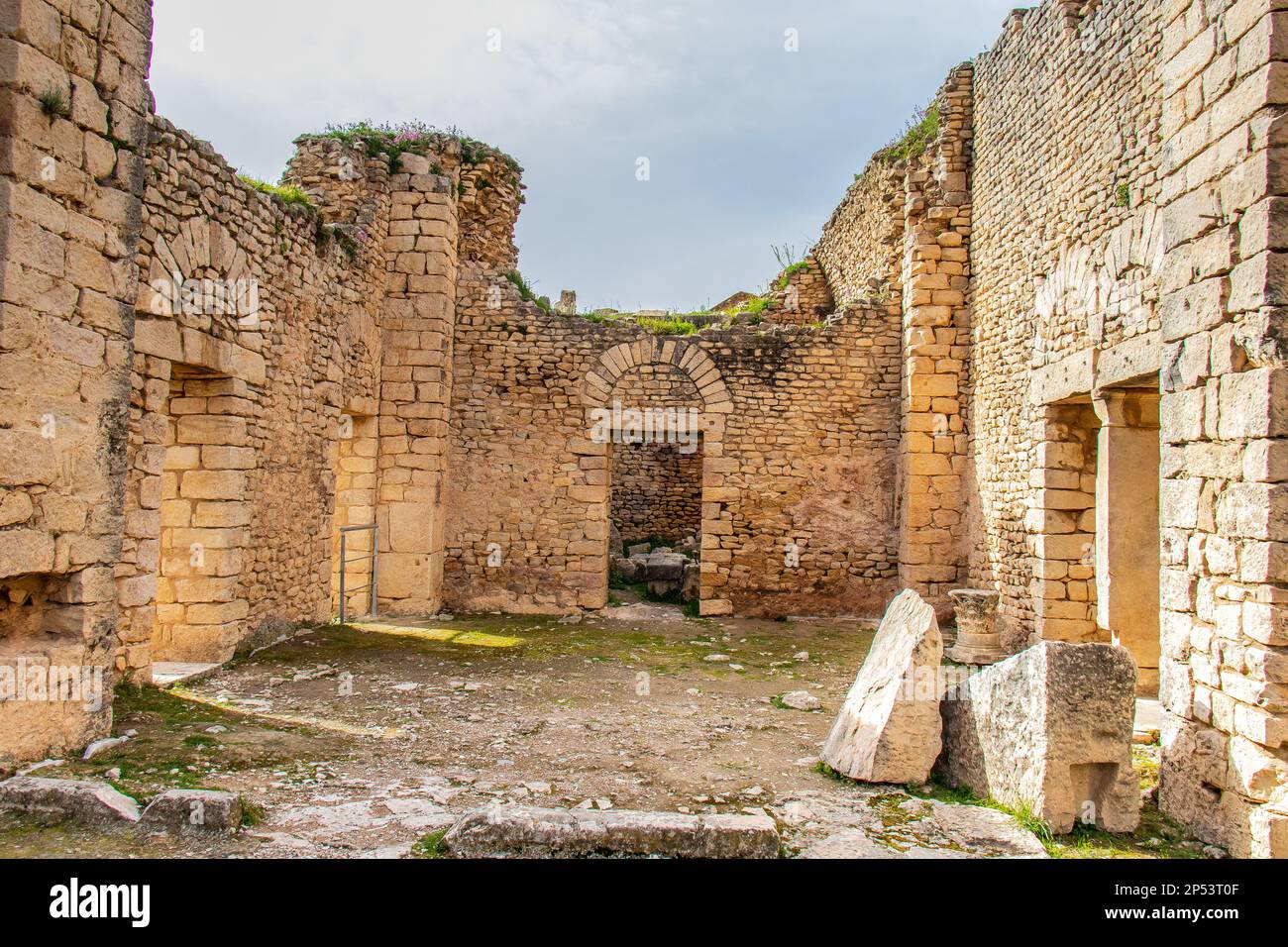 The famous Dougga archaeological site in Tunisia, Africa. World ...
