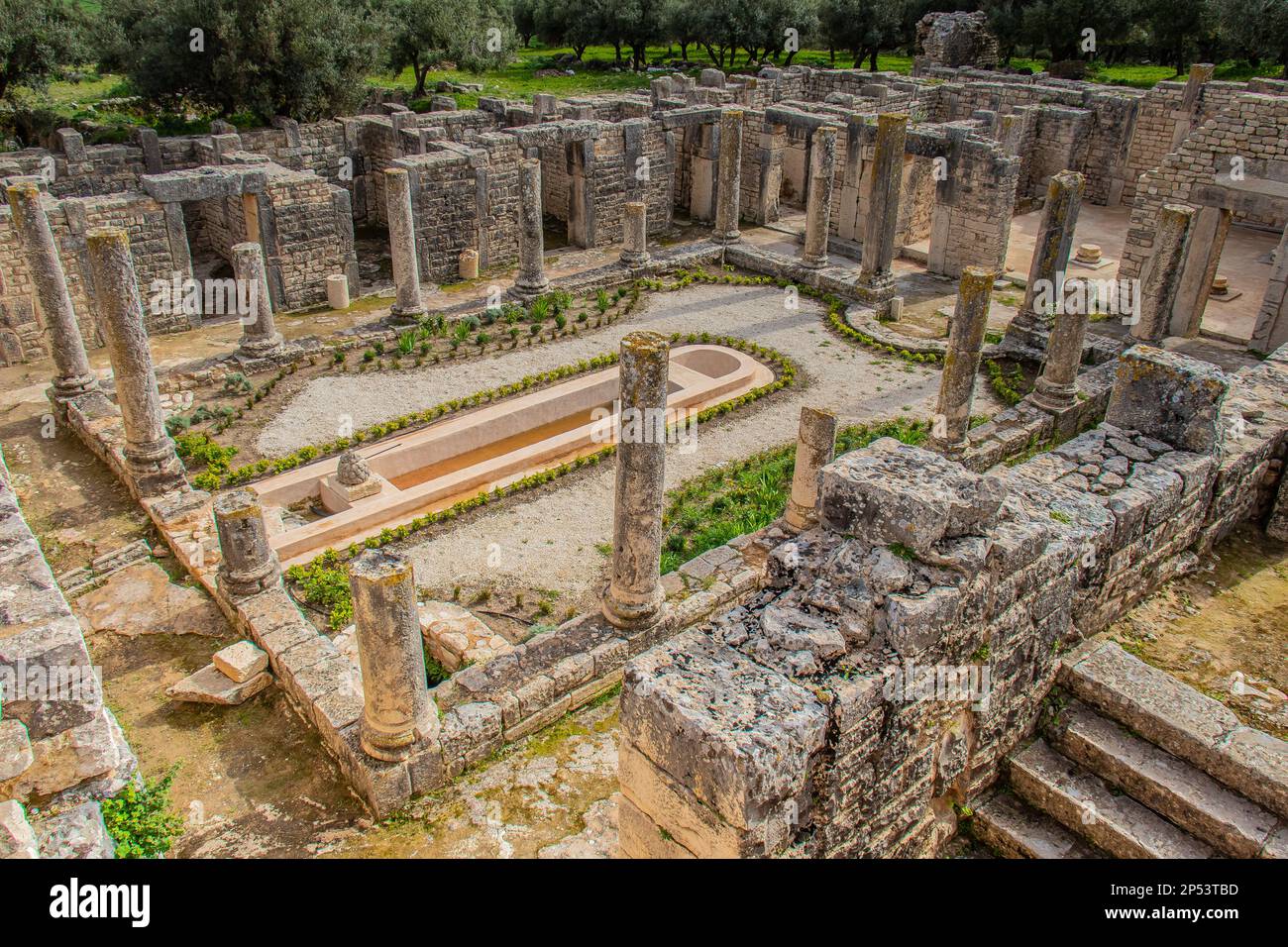 The famous Dougga archaeological site in Tunisia, Africa. World ...