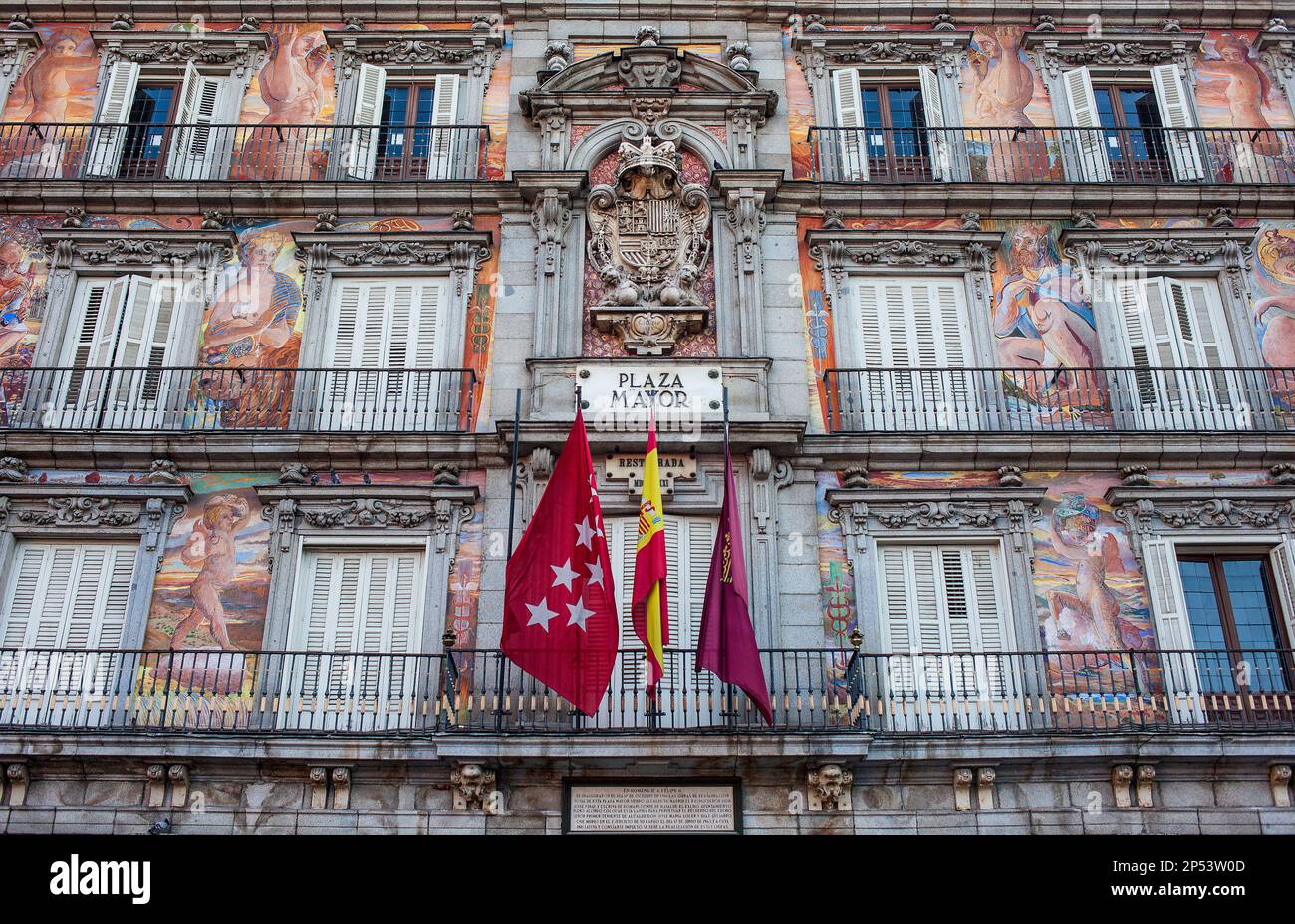 Plaza Mayor (Main Square). Madrid. Spain Stock Photo - Alamy