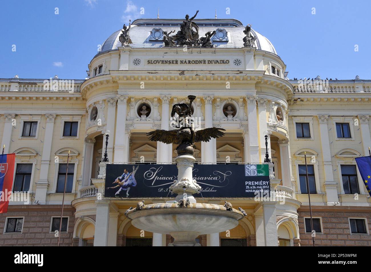 The old Slovak National Theatre building, Slovenské národné divadlo, Bratislava, Pozsony ...