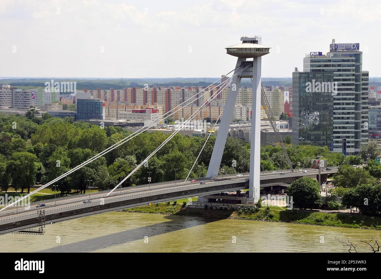 UFO observation tower, Vyhliadková veža UFO, New bridge, Nový most ...