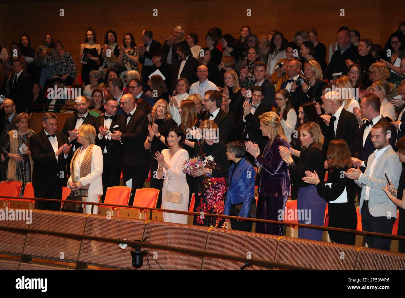 Antwerp. Brussels, 06/03/2023, Queen Mathilde of Belgium, Antwerp province governor Cathy Berx ...