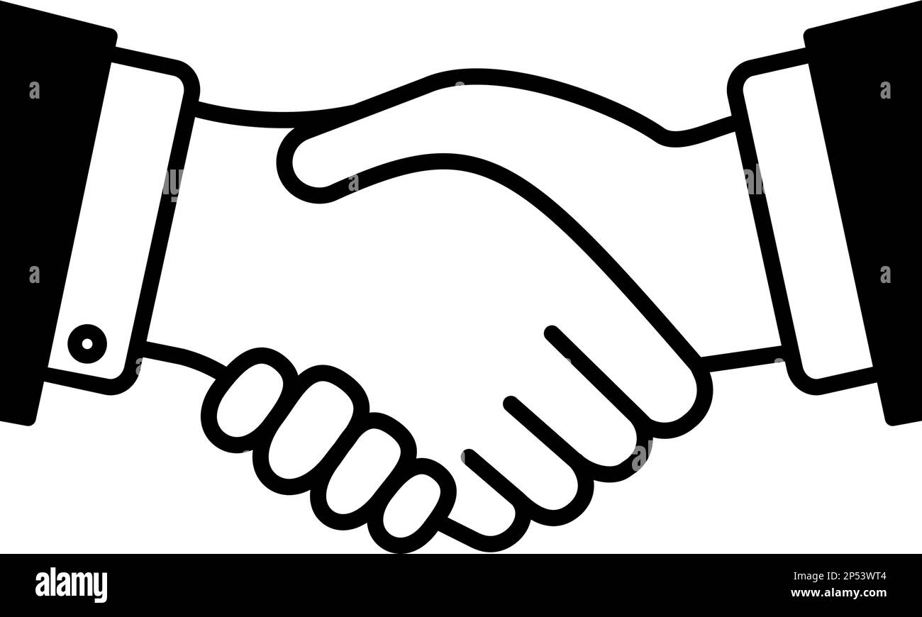 Business handshake icon symbol. Vector flat style illustration Stock ...