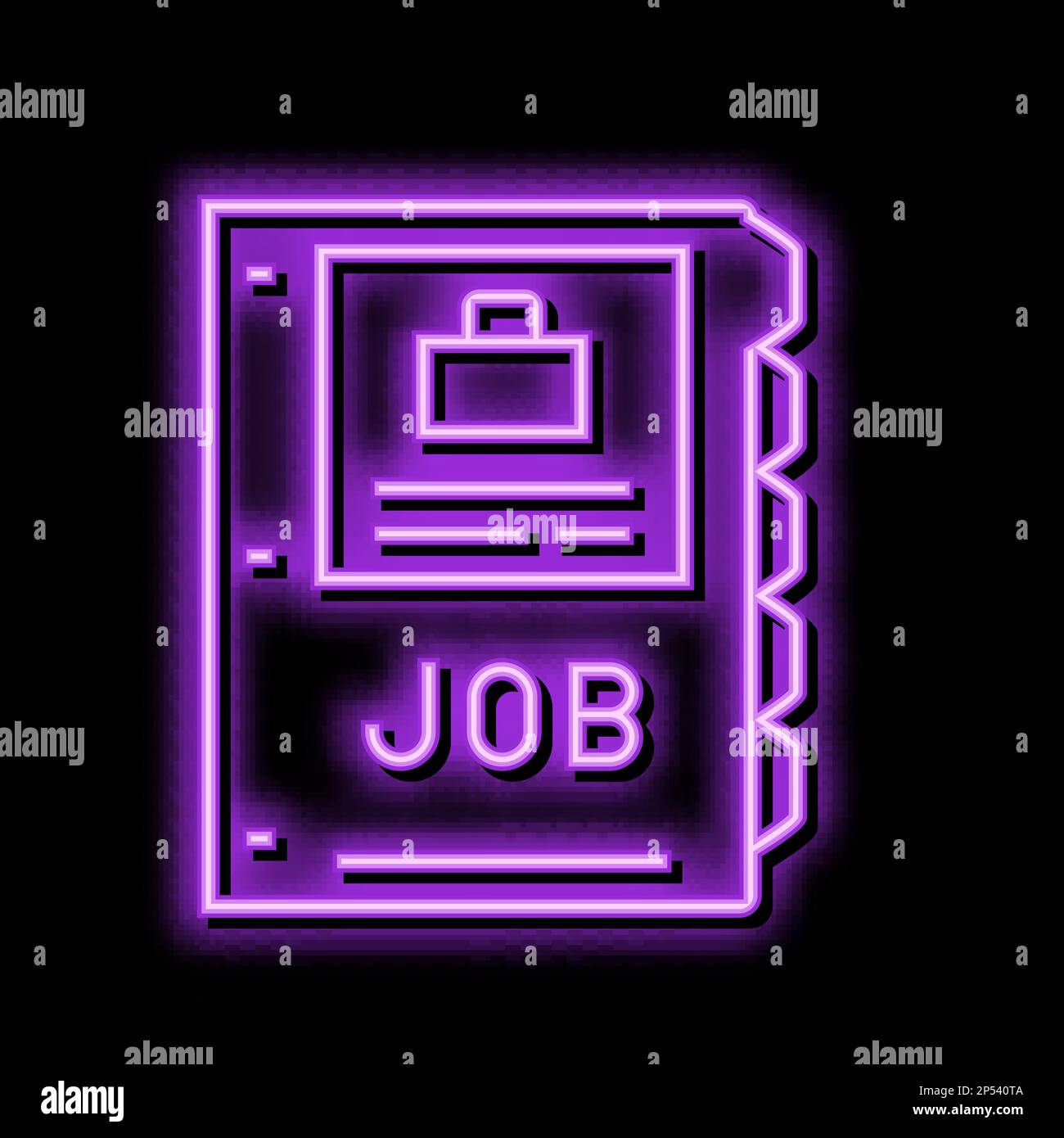 job folder neon glow icon illustration Stock Vector Image & Art - Alamy