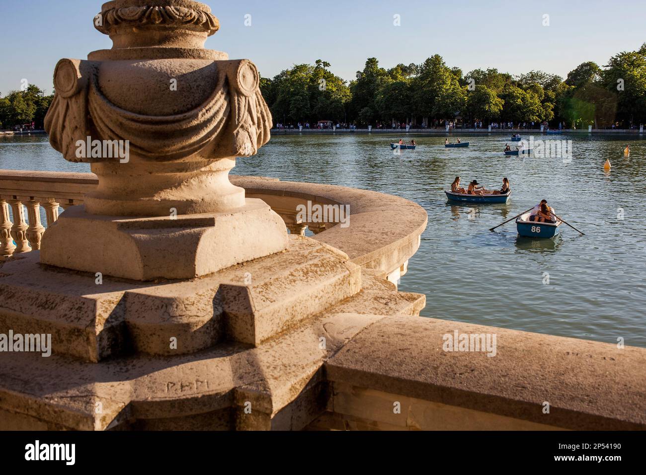 Lake, in Retiro Park. Madrid. Spain Stock Photo - Alamy
