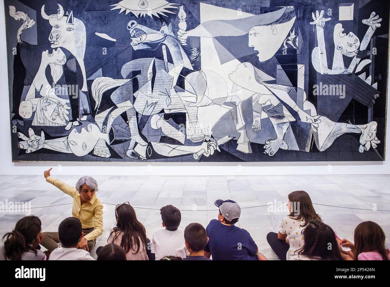 The 'Guernica' painting by Picasso, Reina Sofia National Art Museum, Madrid, Spain Stock Photo ...
