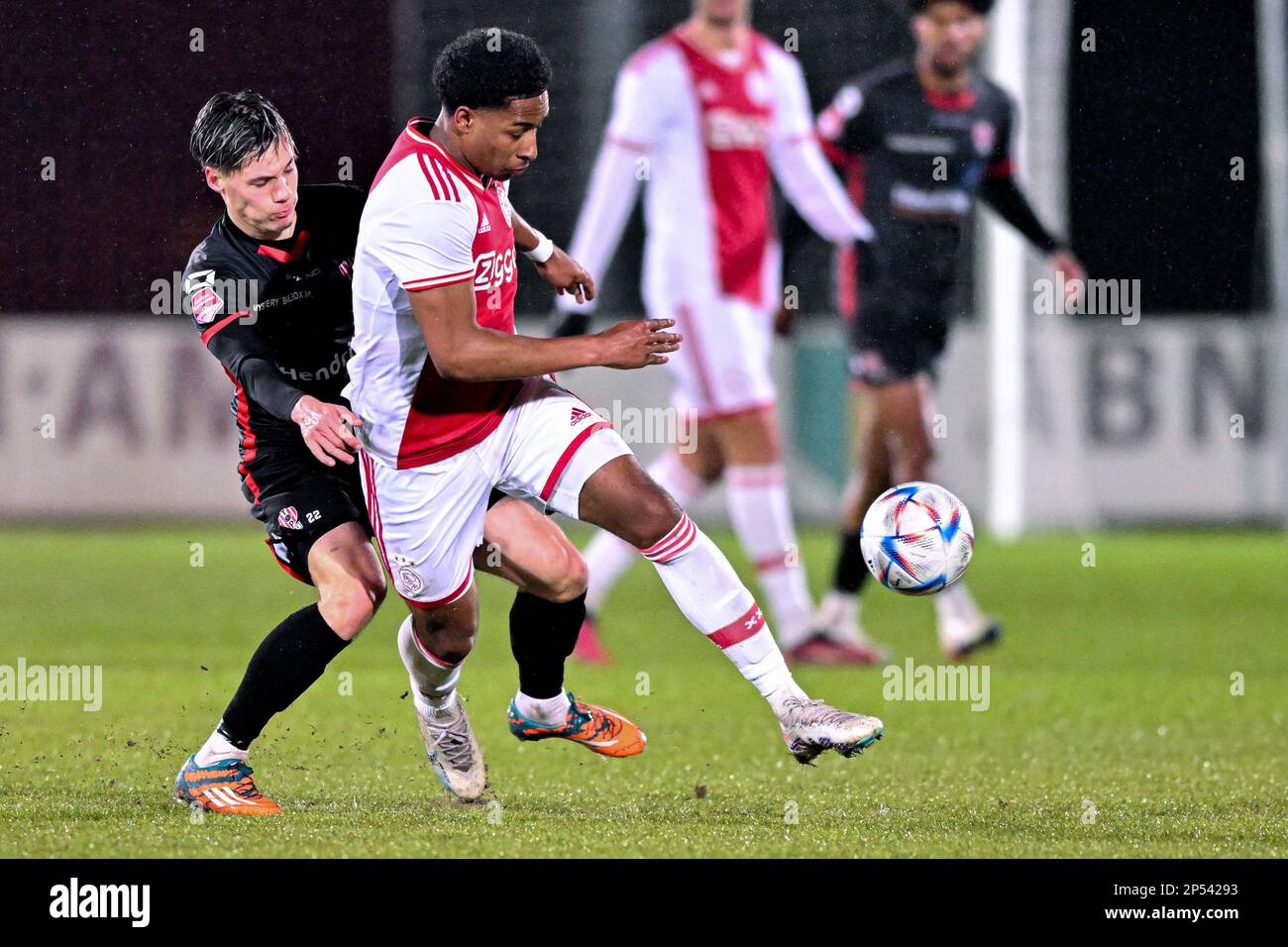 AMSTERDAM-DUIVENDRECHT, NETHERLANDS - MARCH 6: Thijs van Leeuwen of TOP Oss, Silvano Vos of Jong ...