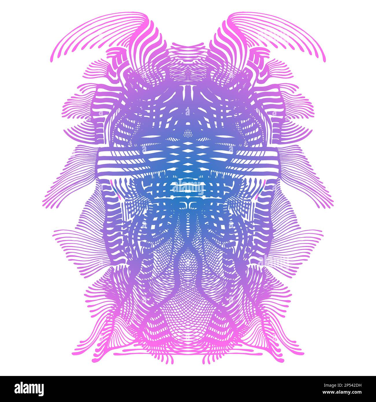 Bright abstract bizarre pattern, gradient neon blue pink color ...