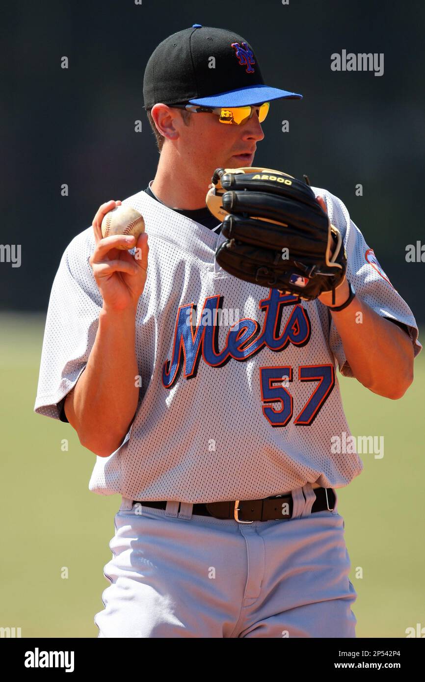 March 19, 2010: Third Baseman Tyler Vaughn (57) of the New York Mets ...