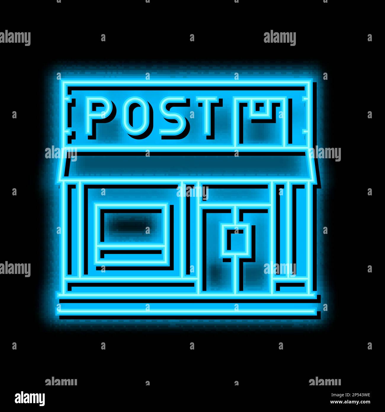 post office neon glow icon illustration Stock Vector Image & Art - Alamy