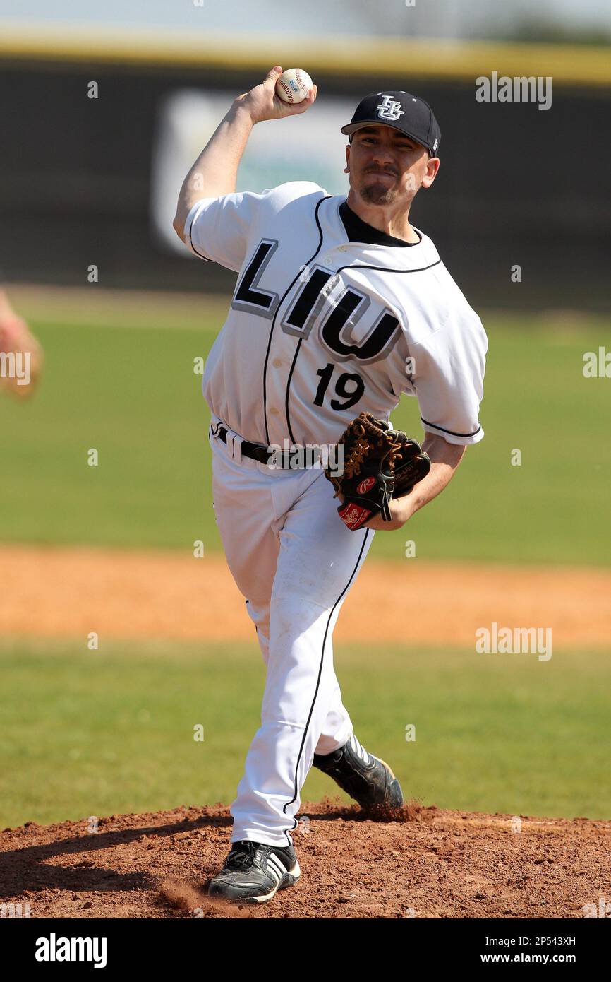 Long Island Blackbirds pitcher Dan Iglesias #19 delivers a pitch during ...