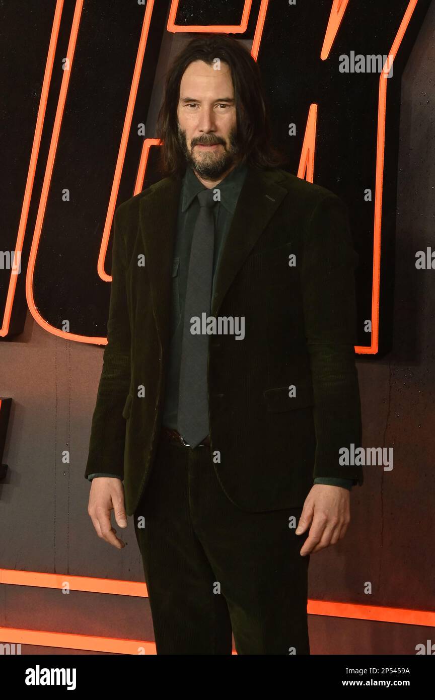 London, UK. 06/03/2023, Keanu Reeves attends the UK gala screening of ...