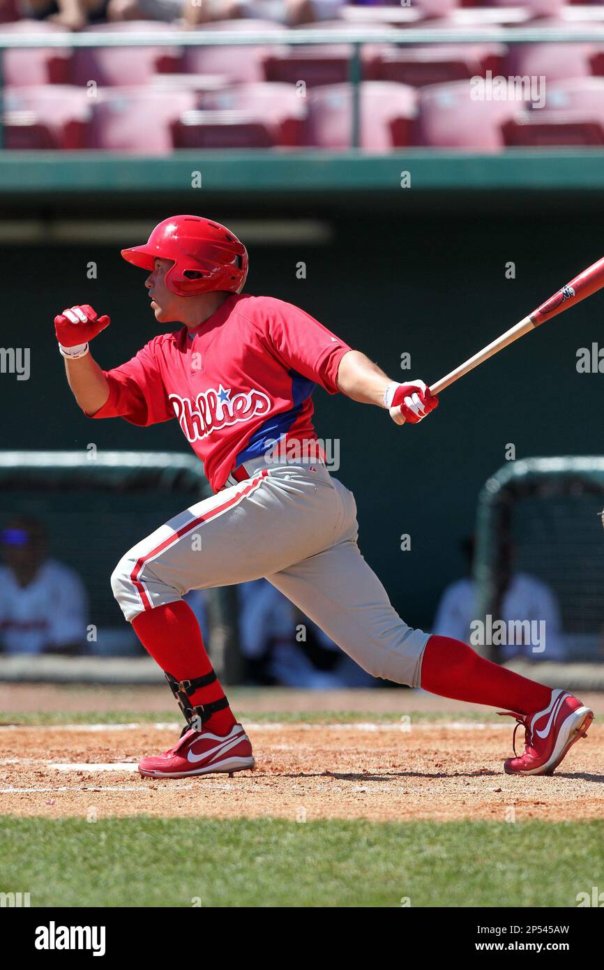 Philadelphia Phillies Fidel Hernandez #5 during an exhibition game vs ...