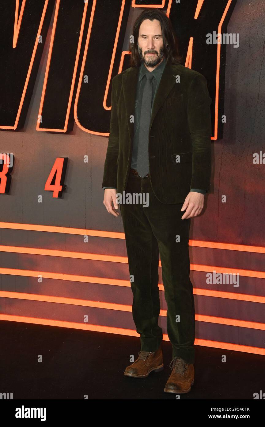 London, UK. 06/03/2023, Keanu Reeves attends the UK gala screening of ...