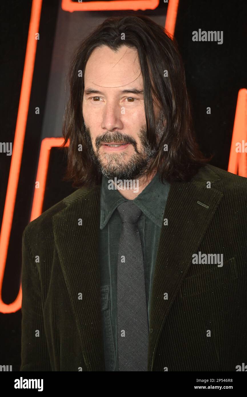London, UK. 06/03/2023, Keanu Reeves attends the UK gala screening of ...