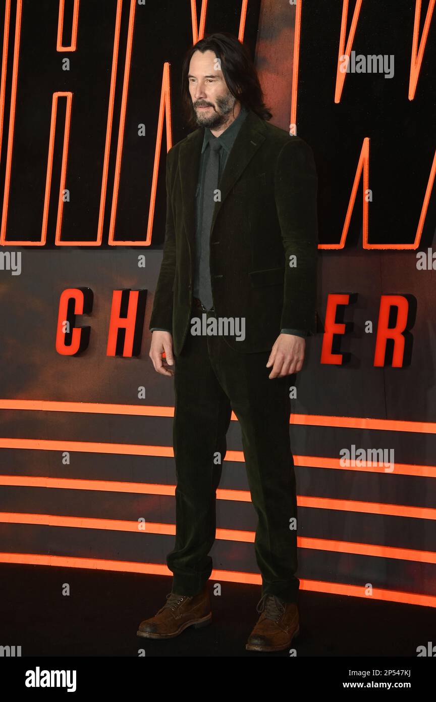 London, UK. 06/03/2023, Keanu Reeves attends the UK gala screening of ...