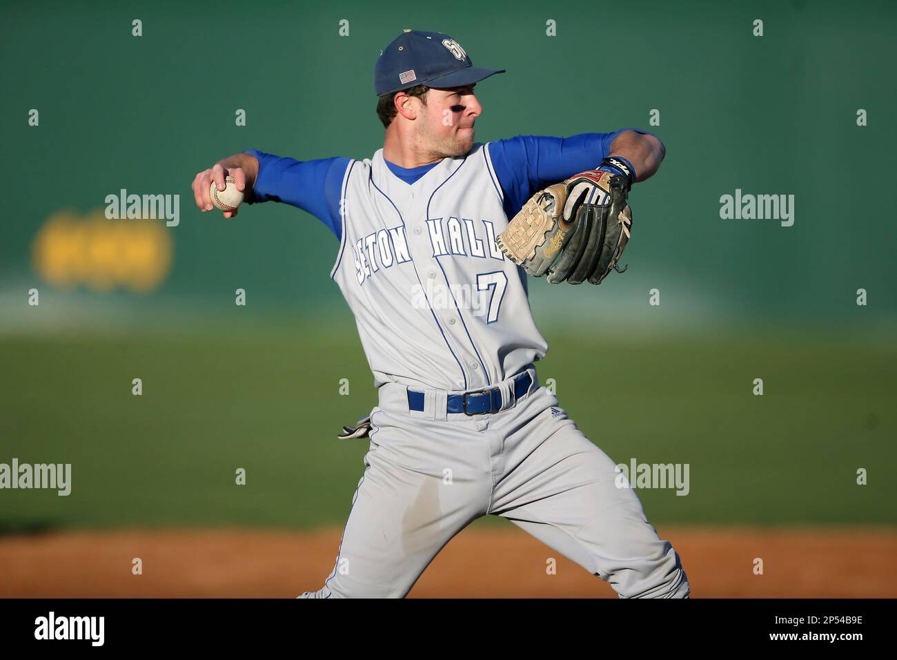 February 20, 2009: Third baseman Chris Fontenelli (7) of Seton Hall ...