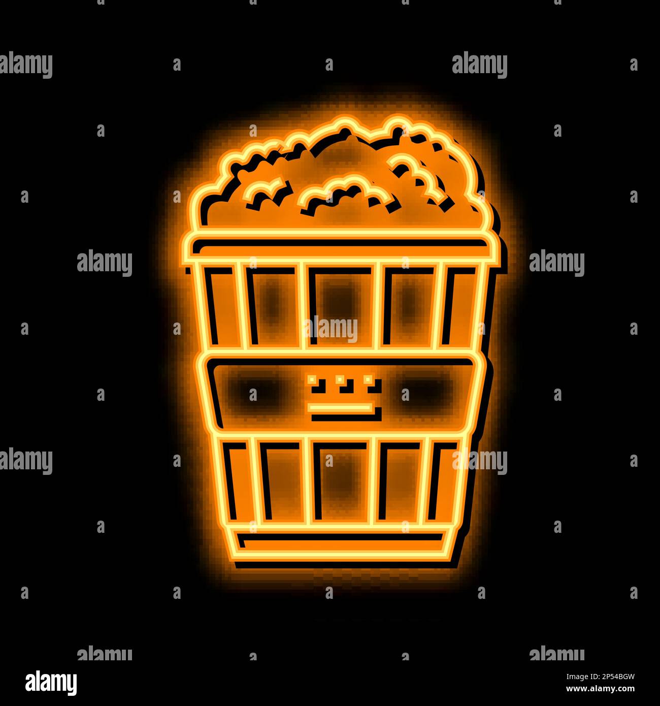 popcorn food neon glow icon illustration Stock Vector Image & Art - Alamy