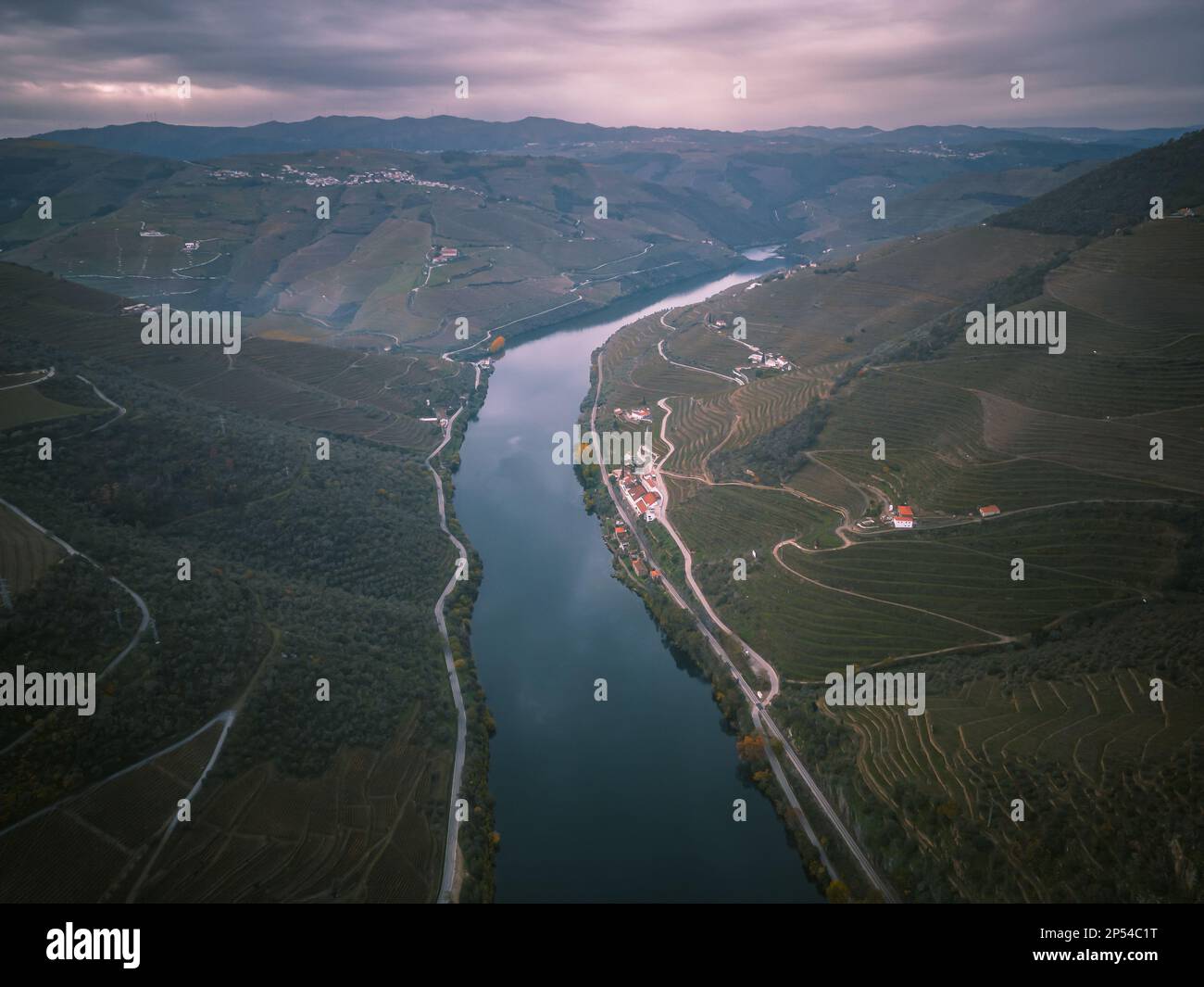 Aerial view of Douro Valley Stock Photo - Alamy