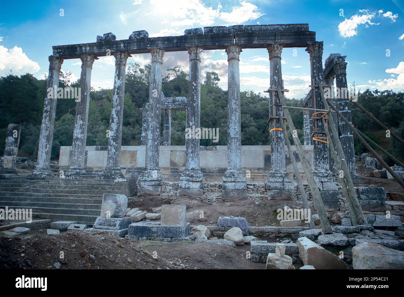 The Temple of Zeus Lepsinos at Euromos Ruins in Milas, Mugla, Turkey ...