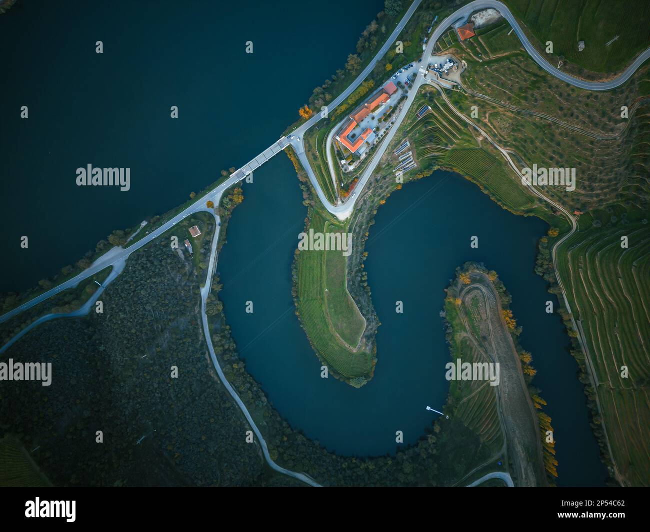 An aerial view of the river Stock Photo - Alamy