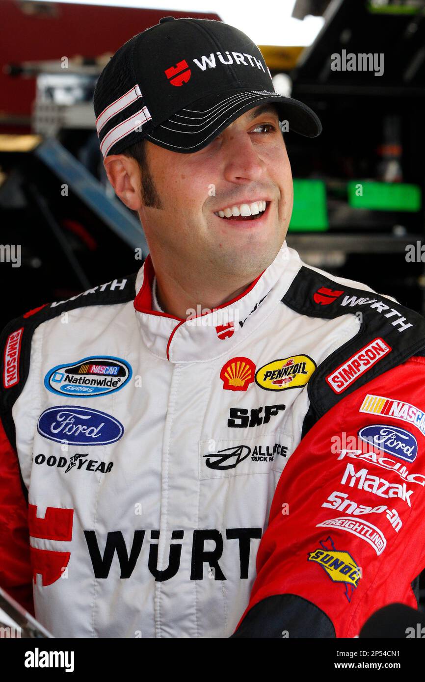 Sam Hornish Jr during practice for the NASCAR Nationwide Series Dollar ...