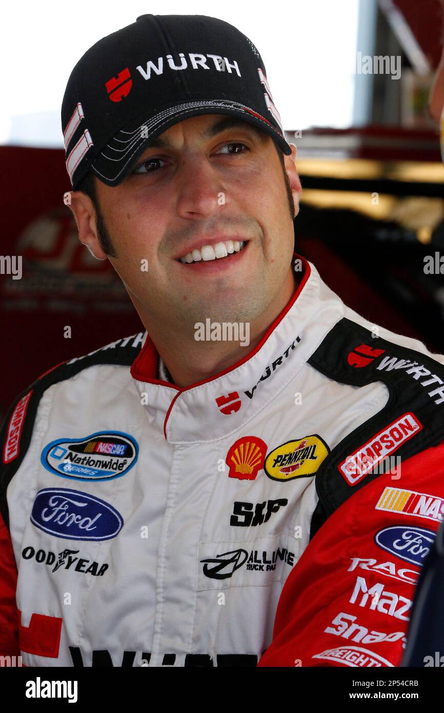 Sam Hornish Jr during practice for the NASCAR Nationwide Series Dollar ...