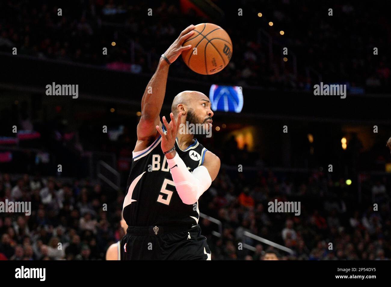 Milwaukee Bucks guard Jevon Carter (5) in action during the first half ...